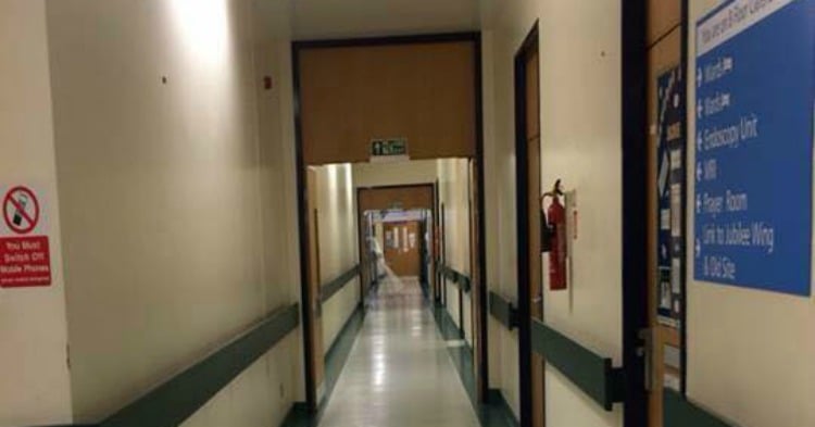 Dead girl's ghost pictured floating about the children’s ward.