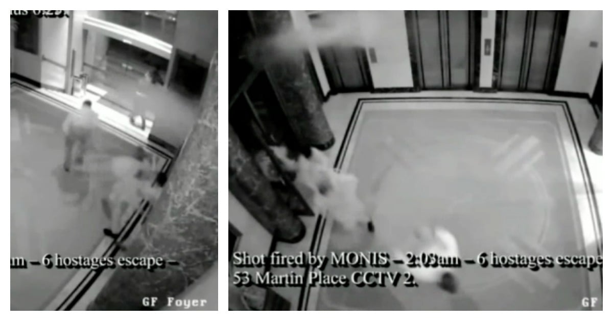 Man Monis shooting footage has been released.