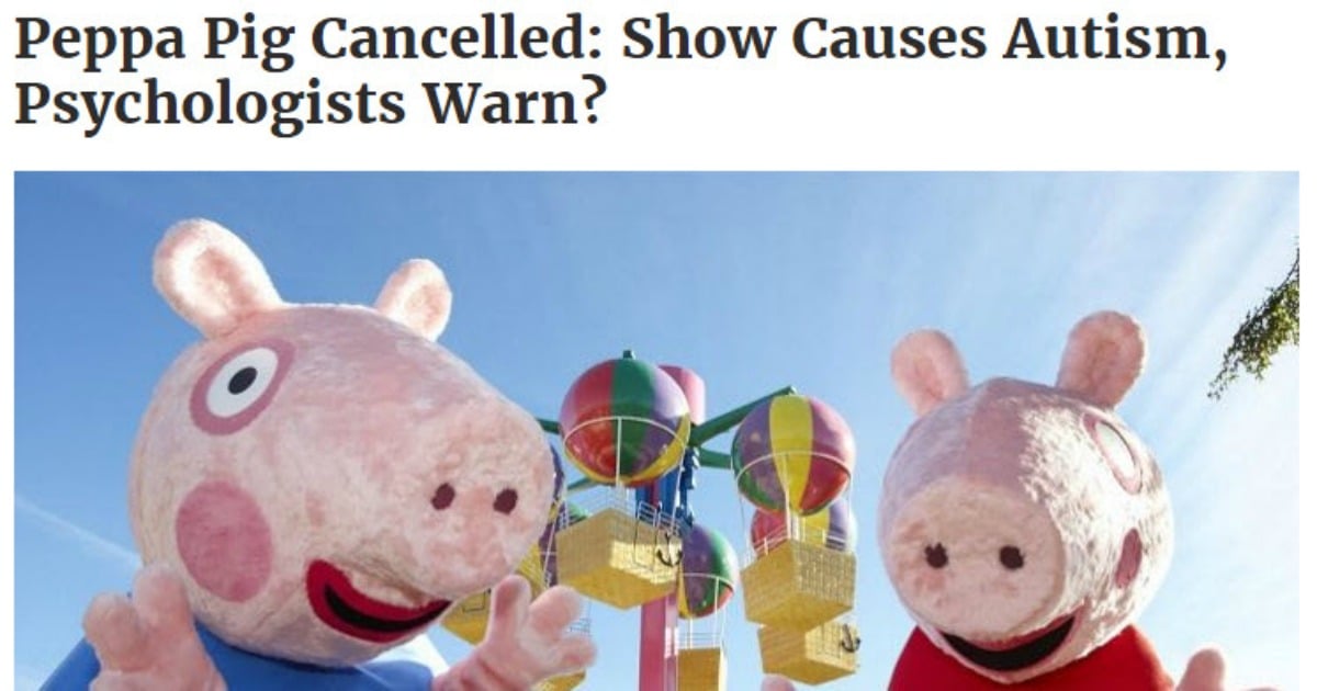 Study finds Peppa Pig causes autism. Wait, what? It's bogus.